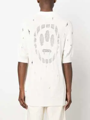 BARROW Extra Long Distressed Polo Shirt