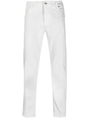 Eleventy Mid-rise Straight-leg Trousers - Grey
