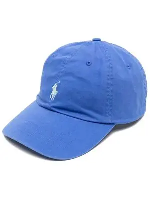 Ralph Lauren Embroidered-logo Cotton Cap Blue