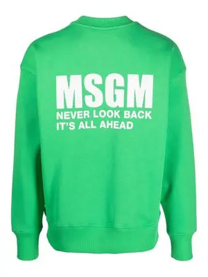 MSGM Logo-print Cotton Sweatshirt