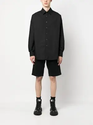 DIESEL® Embroidered-logo Detail Shirt - Black