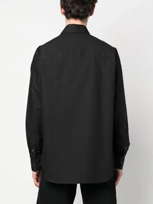 DIESEL® Embroidered-logo Detail Shirt - Black