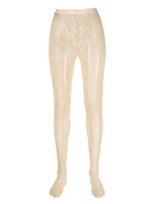MARINE SERRE Monogram Tights - Neutrals