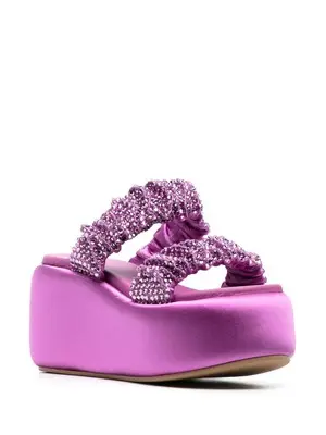 LE SILLA Aiko 85mm Embellished Sandals - Purple