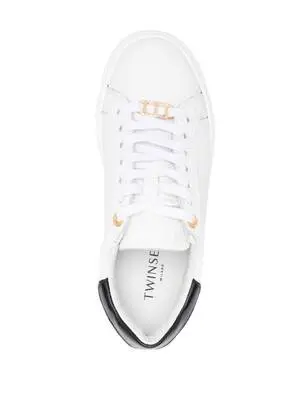 TWINSET Leather Platform Sneakers
