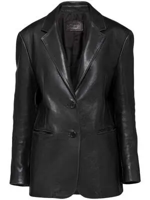 Prada Single-breasted Leather Jacket