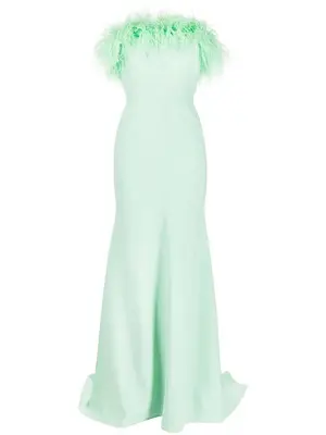 Jenny Packham Mabel Feather-trim Gown