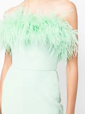 Jenny Packham Mabel Feather-trim Gown