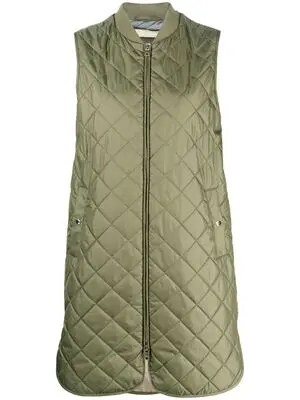 Geox Asheely Quilted Gilet - Green