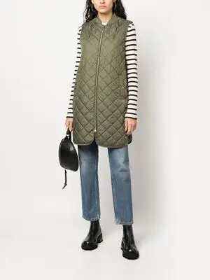 Geox Asheely Quilted Gilet - Green