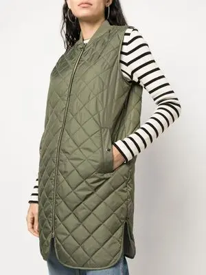 Geox Asheely Quilted Gilet - Green