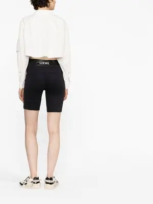 Loewe Logo-print Leather Shorts