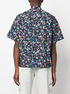 Off-White Flowers Summer Cotton Shirt