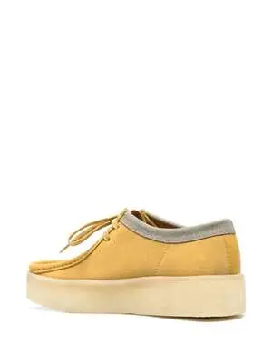 Clarks Suede Boat Shoes With Wooden Beads - Yellow
