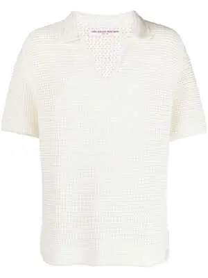 Orlebar Brown Batten Crochet Polo Shirt - Neutrals
