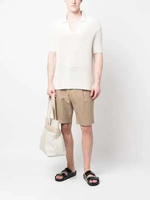 Orlebar Brown Batten Crochet Polo Shirt - Neutrals