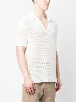 Orlebar Brown Batten Crochet Polo Shirt - Neutrals