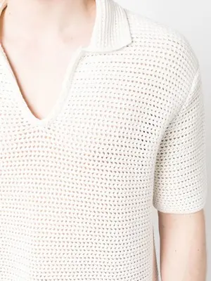 Orlebar Brown Batten Crochet Polo Shirt - Neutrals
