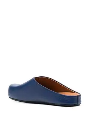 Marni Textured-leather Slippers