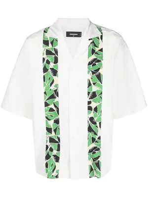 Dsquared2 Leaf-print Short-sleeve Shirt