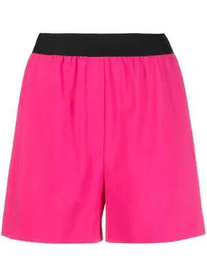MSGM Logo-waistband Shorts - Pink