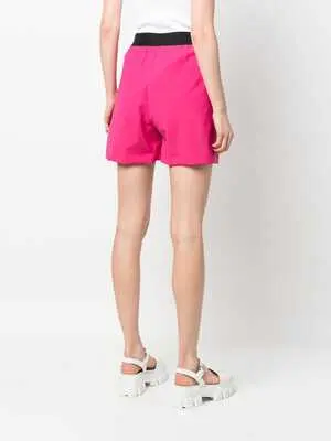 MSGM Logo-waistband Shorts - Pink
