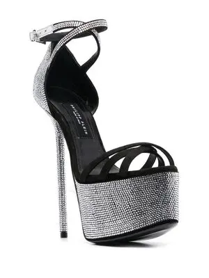 Philipp Plein 160mm Crystal-embellished Platform Sandals