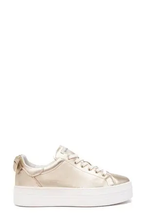 NEROGIARDINI Bow Platform Sneakers - Gold