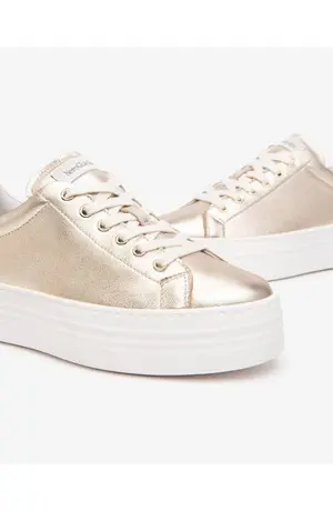 NEROGIARDINI Bow Platform Sneakers - Gold