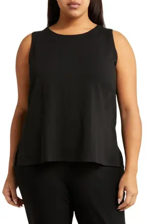Eileen Fisher Stretch Jersey Tank - Black