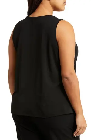 Eileen Fisher Stretch Jersey Tank - Black