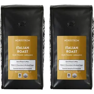 Nordstrom 2-pack Fair Trade Organic Italian Dark Roast Whole Bean Coffee - Brown