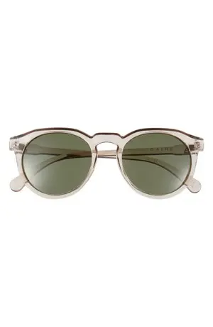 AIRE Nucleus 52mm Polarized Round Sunglasses - Grey/green Mono Polar