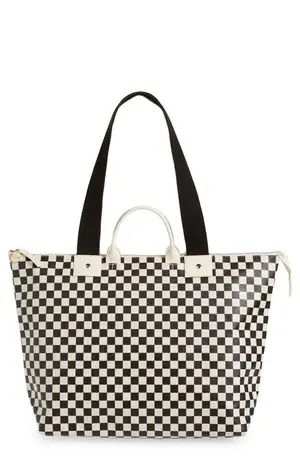 Clare V. Le Zip Sac Leather Tote Bag