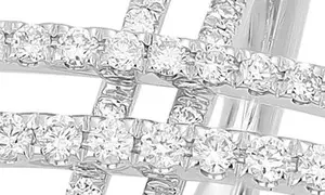Bony Levy Prism Diamond Crossover Ring