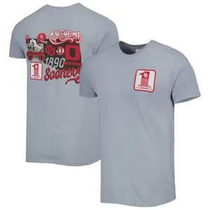 IMAGE ONE Oklahoma Sooners Vault State Comfort T-shirt - Graphite
