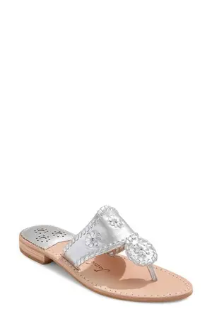 Jack Rogers Jacks Flat Sandal - Silver/silver