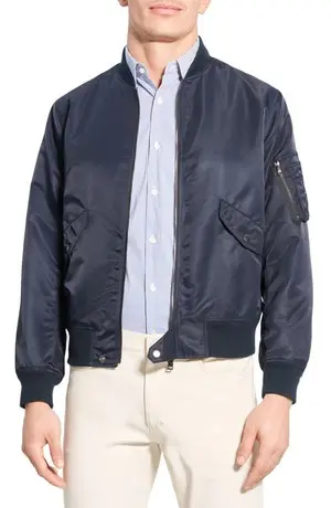 Theory Flight Bomber Jacket - Baltic