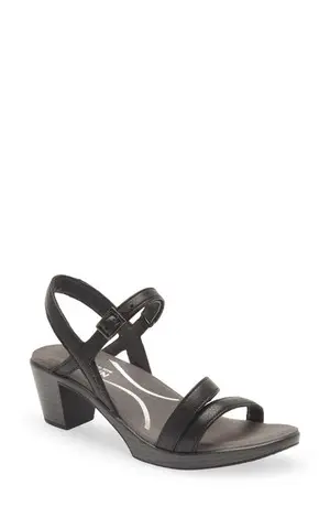 Naot Bounty Strappy Sandals - Soft Black Leather