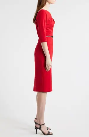 Black Halo Jackie O Sheath Dress - Red