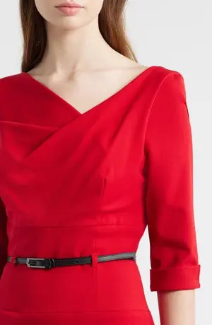 Black Halo Jackie O Sheath Dress - Red