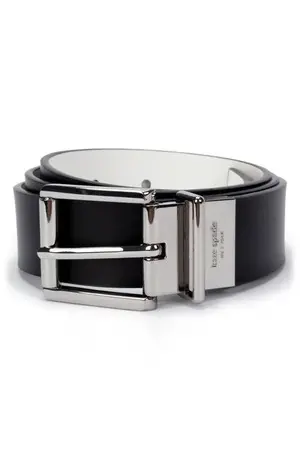 Kate Spade New York Reversible Belt - Black/nickle