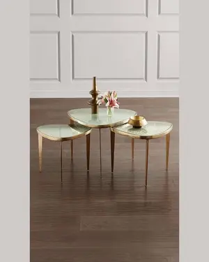 INTERLUDE HOME Trio Of Jan Bunching Coffee Tables