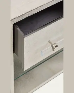 INTERLUDE HOME Cassian Hair On Hide Bedside Chest