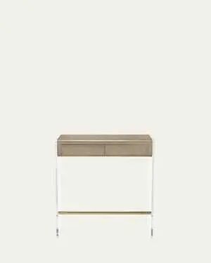 INTERLUDE HOME Cora Acrylic And Leather Desk
