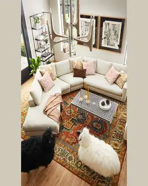 INTERLUDE HOME Magali Sheepskin Bench