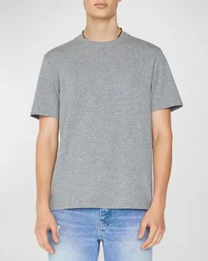 FRAME Duo Fold Short Sleeve Tee Heather Grey