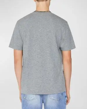 FRAME Men & Apos;s Duo Fold Short Sleeve Tee Heather Grey