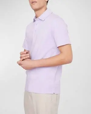 Vince Men's Garment-dyed Polo Shirt - Washed Wild Iris