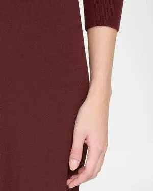 Vince High-Waist Wide-Leg Bias Pants Black Rose